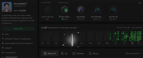 Siva Prakash K On Linkedin Leetcode Codingjourney Problemsolving Interviewprep