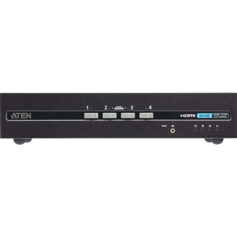 Aten 4 Port Usb And Dual Hdmi Secure Kvm Switch Cs1144h4 Bandh Photo