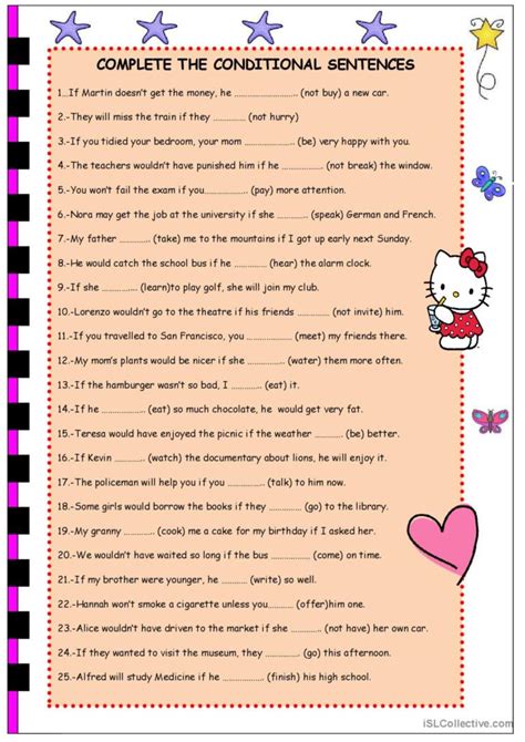 CONDITIONAL SENTENCES English ESL Worksheets Pdf Doc