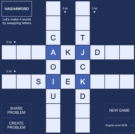 Github Kurehajimehash4word Crossword Puzzle