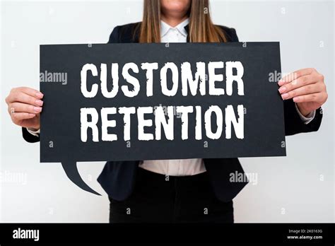 Sign Displaying Customer Retentionkeeping Loyal Customers Retain Many As Possible Business