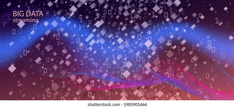 Binary Code Vector Background Blue Pink Stock Vector Royalty Free
