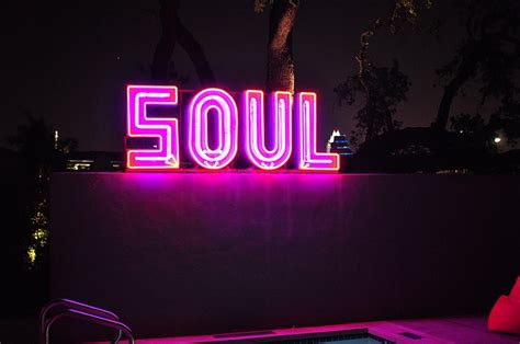 Hotel Saint Cecilia Pool Sign Purple