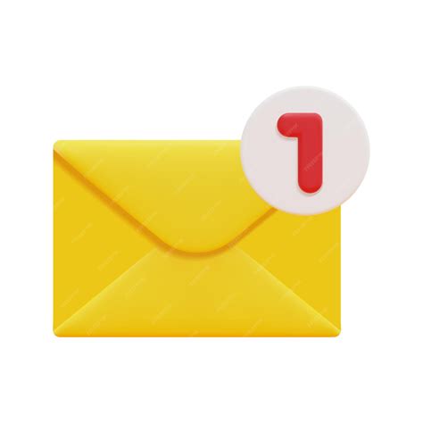 Premium Vector 3d Mail Envelope With Notification Icon Vector