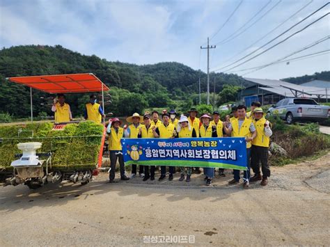 용암면 지역사회보장협의체 행복농장 모 심기 실시