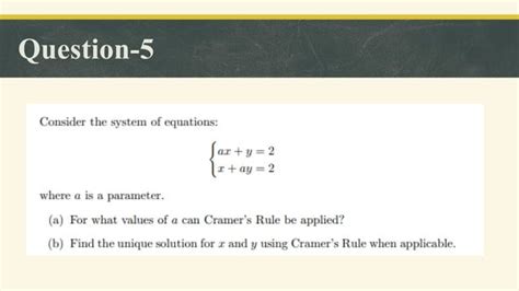 Tutorial 5 Pdf Linear Alegbra Tutorial Slides Ppt