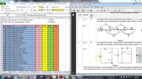 How To Calculate The Attainment Of Cos Pos And Psos Of A Course [for The Purpose Of Nba] Part 3
