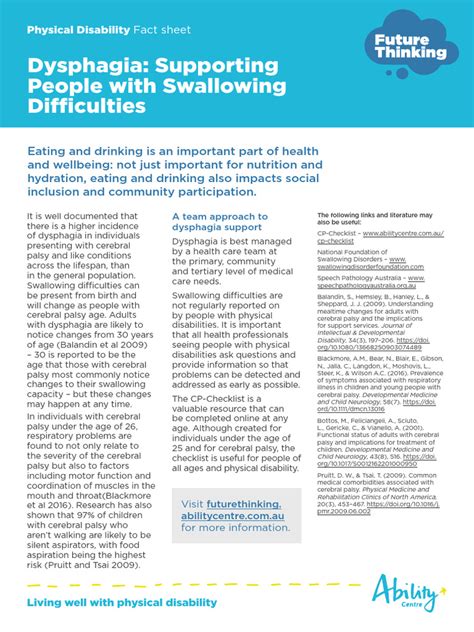 Dysphagia Supporting People With Swallowing Difficulties Pdf