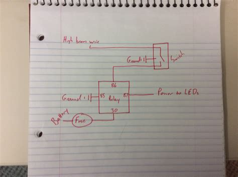 Wiring Diagram For Led Light Bar To High Beam Wiring Flow Line