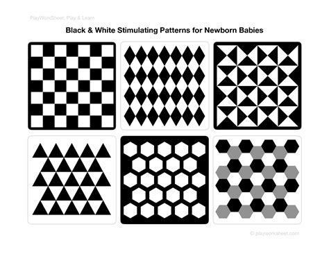 Printable Visual Stimulation Black And White Patterns For Babies
