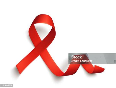 현실적인 빨간 리본 세계 원조의 날 기호 12 월 1 일 벡터 일러스트레이션 세계 암의 날 2월 4일 건강 진단에 대한 스톡 벡터 아트 및 기타 이미지 Istock