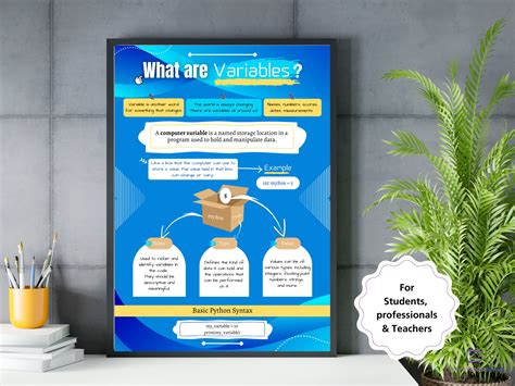 Variables Poster Cheat Sheet Poster Print Computer Variable Etsy