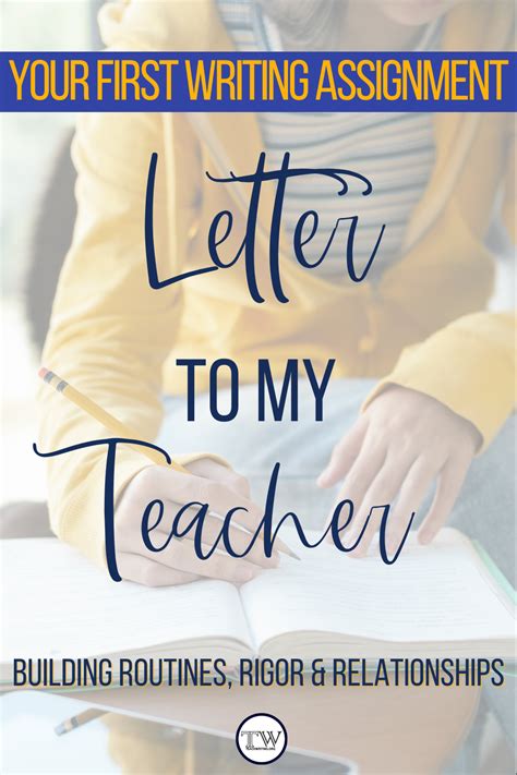 The Most Important Writing Assignment Of The Year Letter To My Teacher