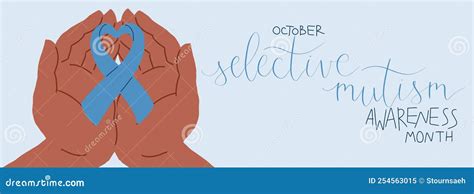 Selective Mutism Awareness Month October Promotion Banner Template With