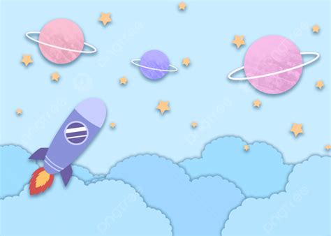 Paper Cut Art Fantasy Clouds Sky Background Planet Paper Cut Art Dream Cloud Sky Background