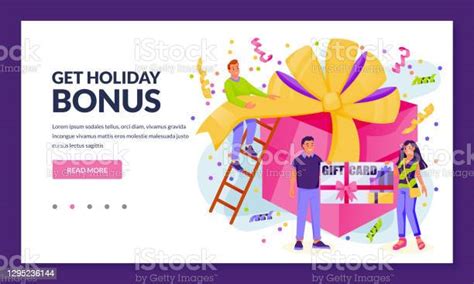 로열티 프로그램 및 보상 개념 기프트 바우처 또는 보너스 카드와 거대한 선물 상자를 가진 사람들 벡터 일러스트레이션 개념에 대한 스톡 벡터 아트 및 기타 이미지 Istock