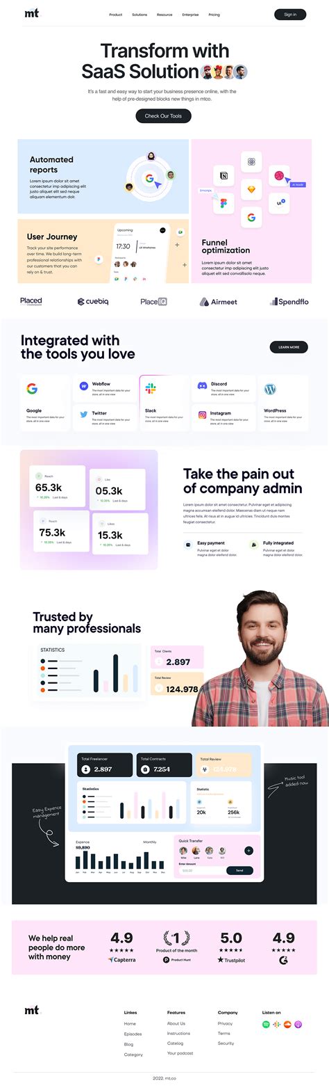 Saas Solution Website Design On Behance Saas Solution Website Design On Behance