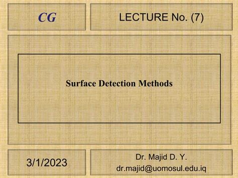 7 Surface Detection Methodsppt