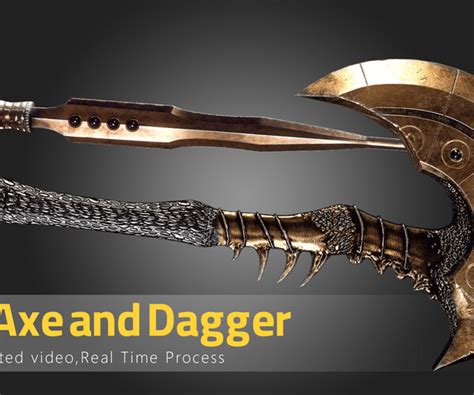 Artstation Axe And Dagger Tutorial Full Process Tutorials