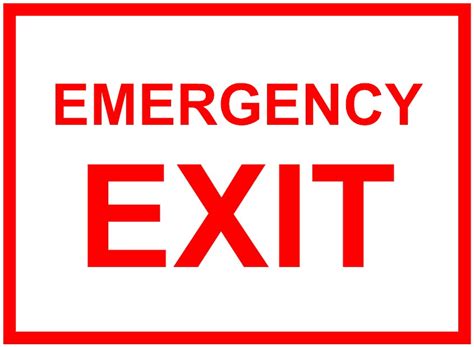 Emergency Exit Signs Free Download Clip Art Free Clip Art On Clipart Library