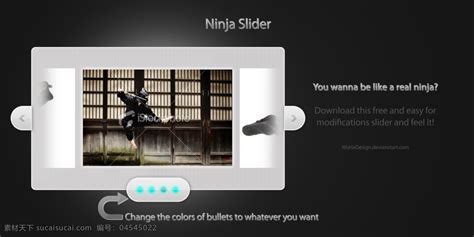 容易修改的忍者形象滑块界面psd素材图片下载 素材编号04545022 素材天下图库