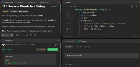 mohammad faisal on linkedin day 34 of dsa reverse words in a string this is a big headache in…