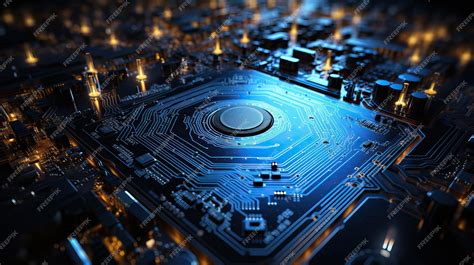Premium Ai Image Futuristic Abstract Computer Circuit Board Technology Wallpaper Background