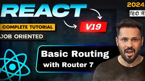 React Router Tutorial In Hindi 3 Basic Routing Browserrouter Routes Link Youtube