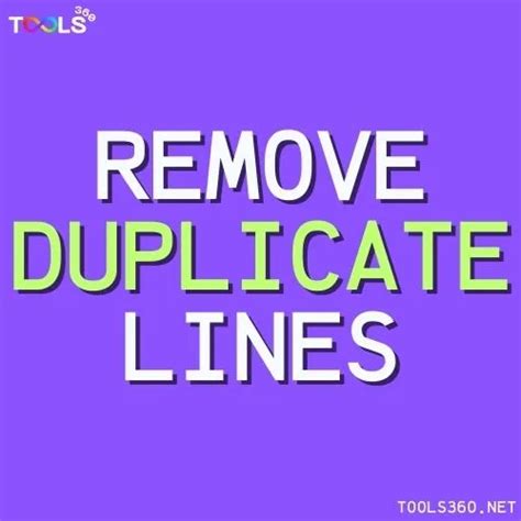 Remove Duplicate Lines Quickly And Easily Free Tool