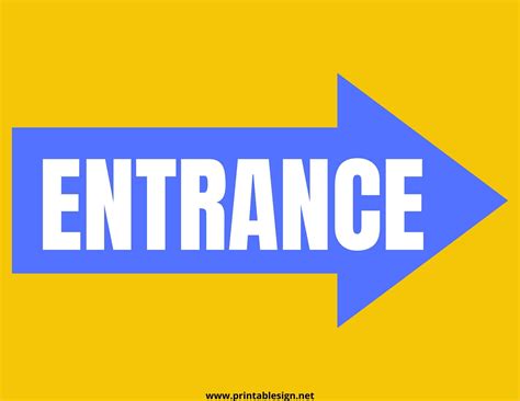 Printable Entrance Only Sign Artofit