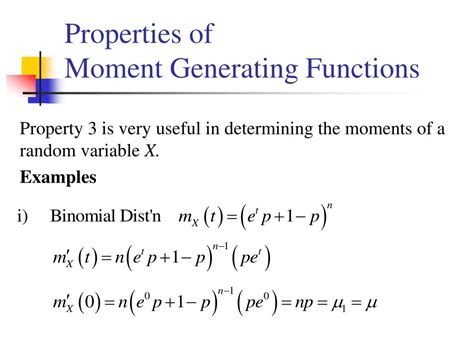 Ppt Moment Generating Functions Powerpoint Presentation Free