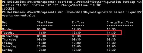 ‎dell Command Powershell Provider 10 Peak Shift Feature Dell
