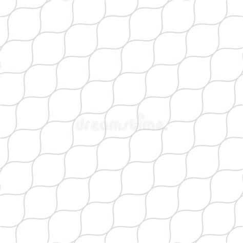 Vector Seamless Pattern Thin Diagonal Wavy Lines White And Beige Stock Vector Illustration