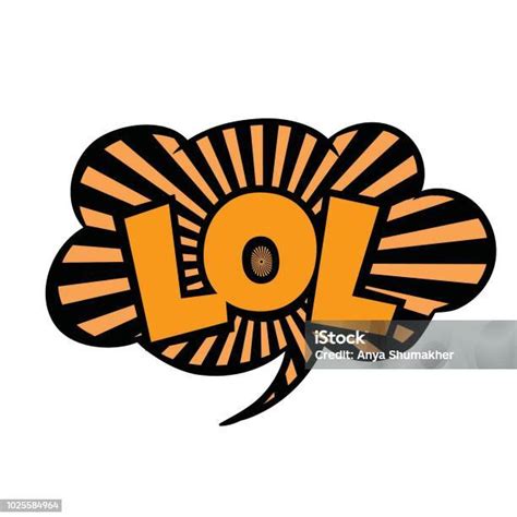 밝은 벡터 연설 거품 Lol 검은색과 노란색 줄무늬 감정 아이콘 흰색 배경에 고립 만화와 만화 스타일입니다 0명에 대한 스톡 벡터 아트 및 기타 이미지 Istock