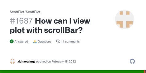 How Can I View Plot With Scrollbar · Scottplot Scottplot · Discussion 1687 · Github