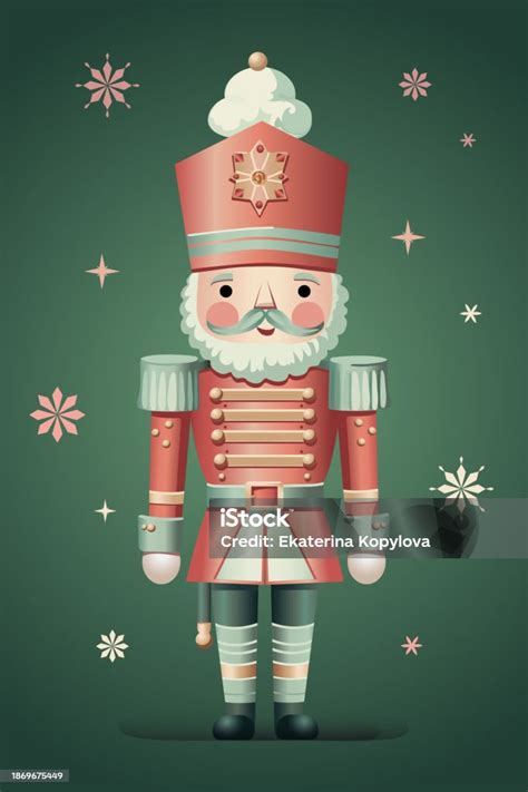 크리스마스 호두 까기 인형 인사말 카드 포스터 또는 배경에 대 한 동화 캐릭터의 벡터 빈티지 그림 호두 까는 기구에 대한 스톡 벡터 아트 및 기타 이미지 Istock