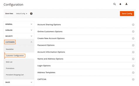 How To Setup The Basic Customer Account Options In Magento 2