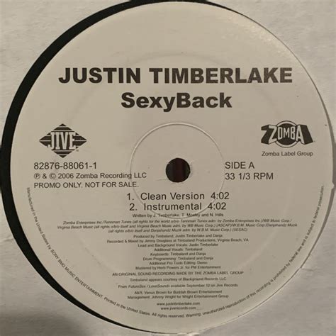 Justin Timberlake Sexy Back Album