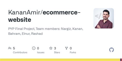 GitHub KananAmir Ecommerce Website PYP Final Project Team Members