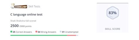 Codechef Programming Clanguage Codingjourney Achievement