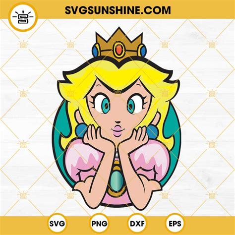 Princess Peach Svg Super Mario Bros Movies Day Svg Png Dxf Eps Cricut