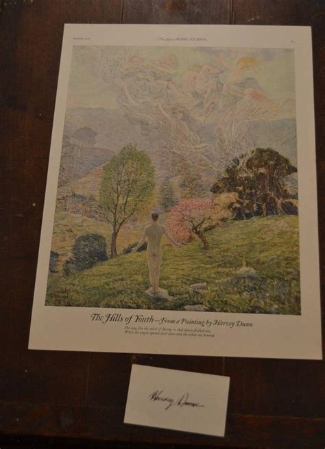 Harvey Dunn Autograph Artist From South Dakota And Print By Dunn