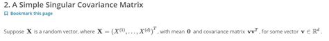 Solved 2 A Simple Singular Covariance Matrix A Bookmark Solved 2 A Simple Singular Covariance Matrix A Bookmark