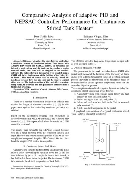 Comparative Analysis Of Adaptive Pid And Nepsac Controller Performance For Continuous Stirred