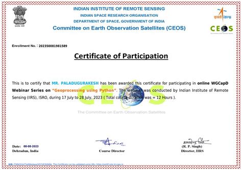 Paladugu Rakesh On Linkedin Certificate For Participating In Online