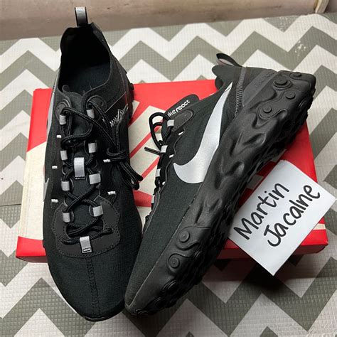 Nike React Element 55 Black Reflective Mens Fashion Footwear Sneakers On Carousell