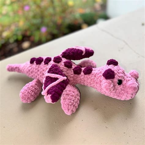 Crochet Dragon Pattern No Sew Download Amigurumi Pdf Stuffed Animal