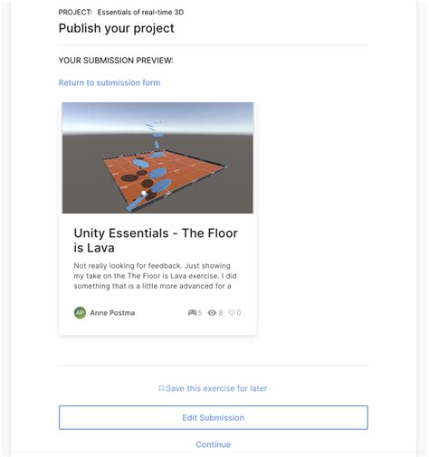 Cant Finish Publish Your Project From The Unity Essentials Pathway Learn Content Unity