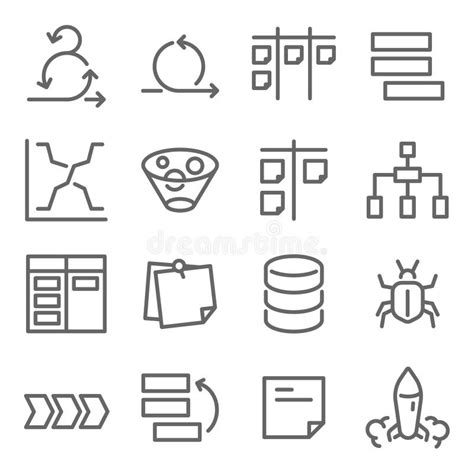 Agile Icon Illustration Vector Set Contains Such Icon As Developer