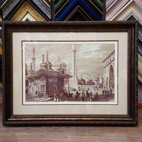 Вышивка крестиком Тройное паспарту декоративный пластиковый багет